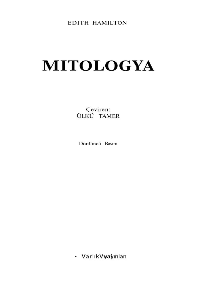Edith Hamilton - Mitologya | PDF