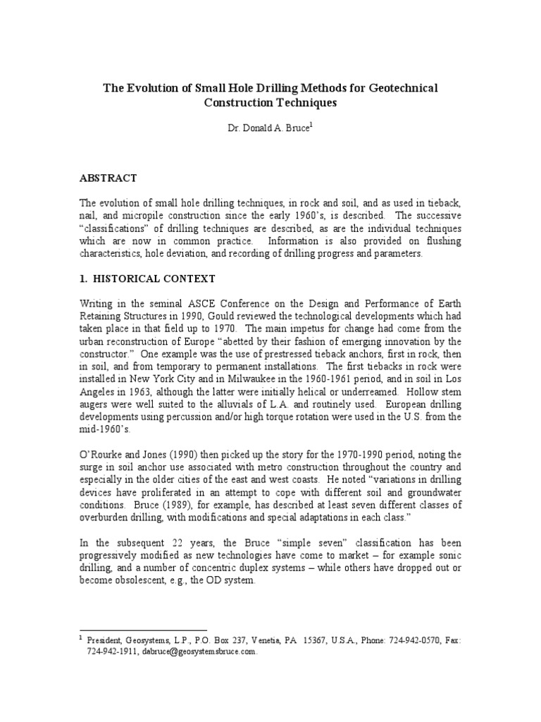 275 - Evolution of Small Hole Drilling Methods | PDF | Casing (Borehole ...