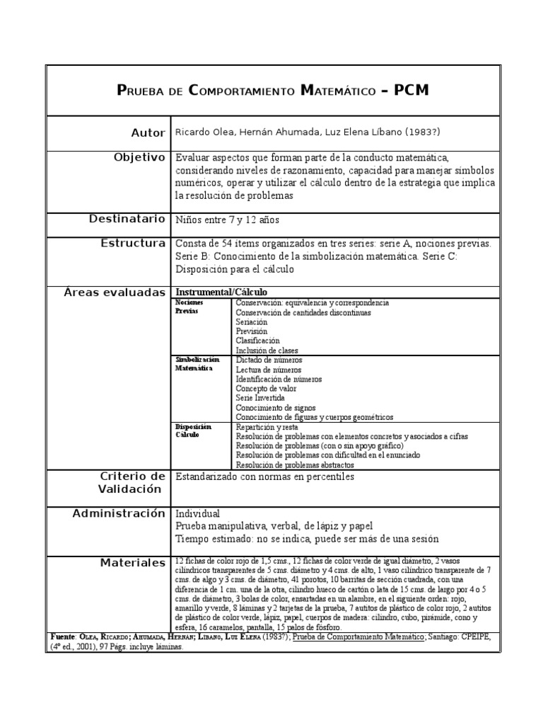 Ficha PCM | PDF | Aquisición de idioma | Color