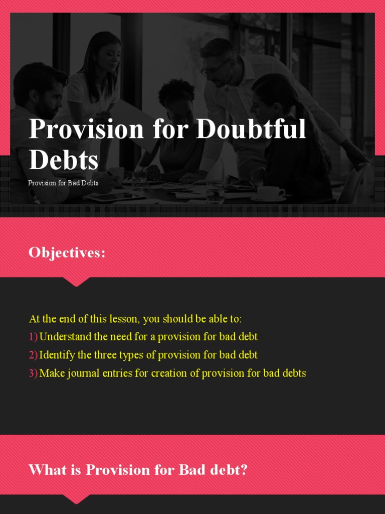 Provision For Doubtful Debts | PDF | Bad Debt | Debits And Credits