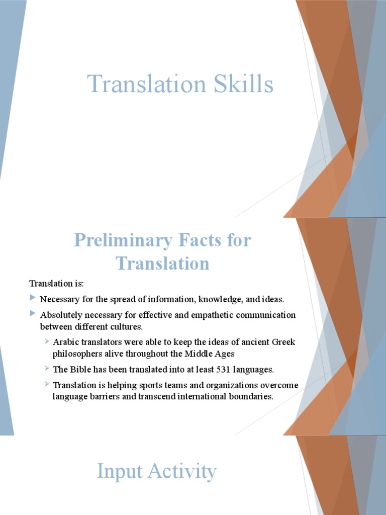 Week 11 Translation Skills | PDF | Translations | English Language