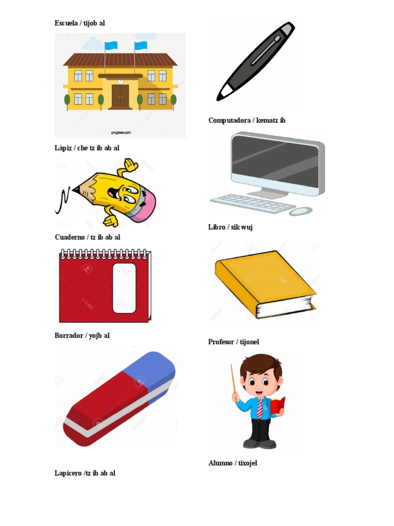 Escuela / Tijob Al | PDF | Artes del Lenguaje y Comunicación