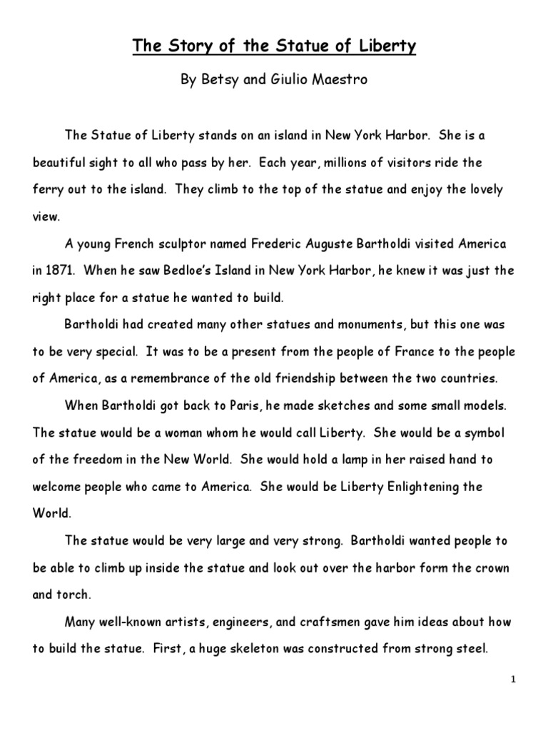 The Story of The Statue of Liberty | PDF