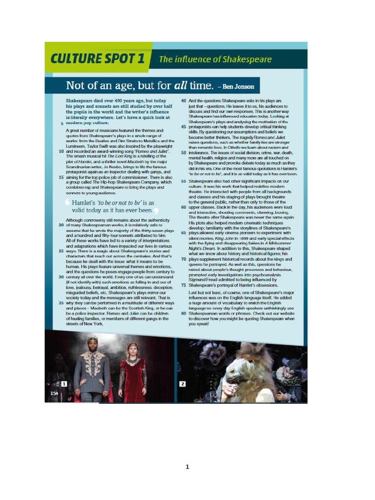 4C, Shakespeare and Exercices (Use of English), 25th March 2021 | PDF ...