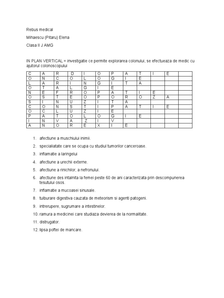 Rebus Medical MihAESCU | PDF