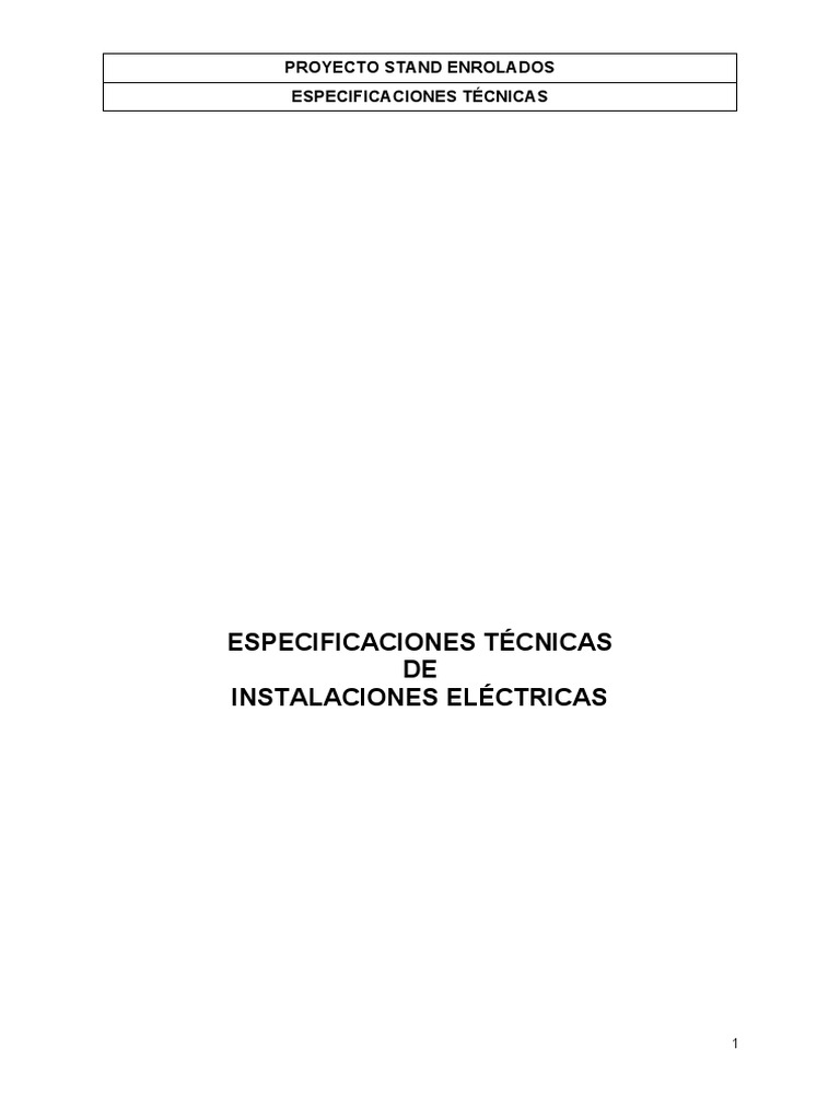 Especificaciones Tecnicas Ie-Enrolados Stand Mall de Santa Anita | PDF | Diodo emisor de luz ...