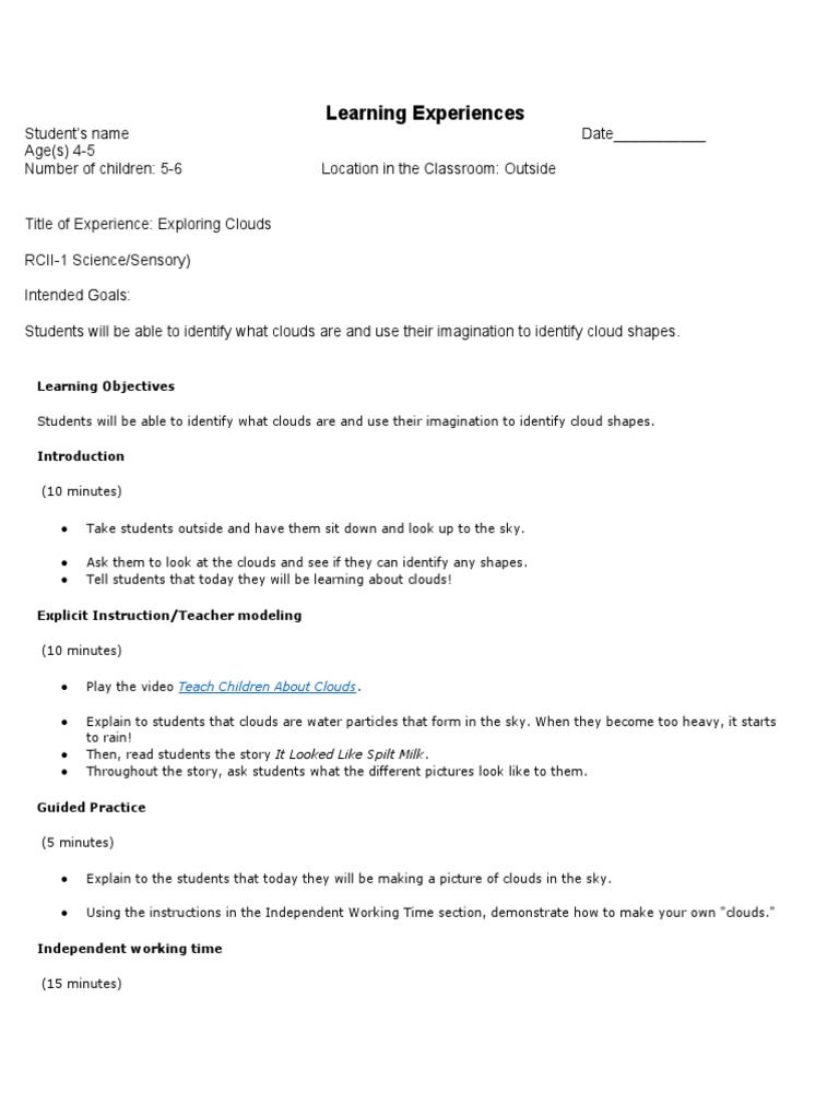 RC Ii-1 Science and Sensory | PDF | Pedagogy | Teaching