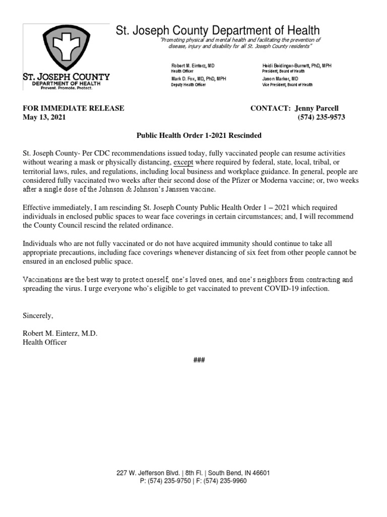 Mask Order 2021 | Download Free PDF | Vaccines | Centers For Disease ...