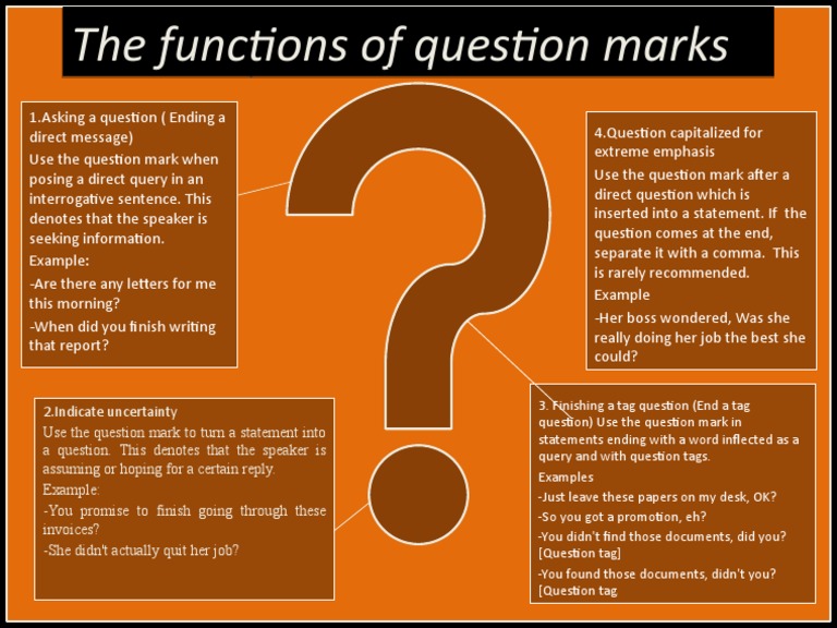 Question Mark Function | PDF | Question | Linguistic Morphology