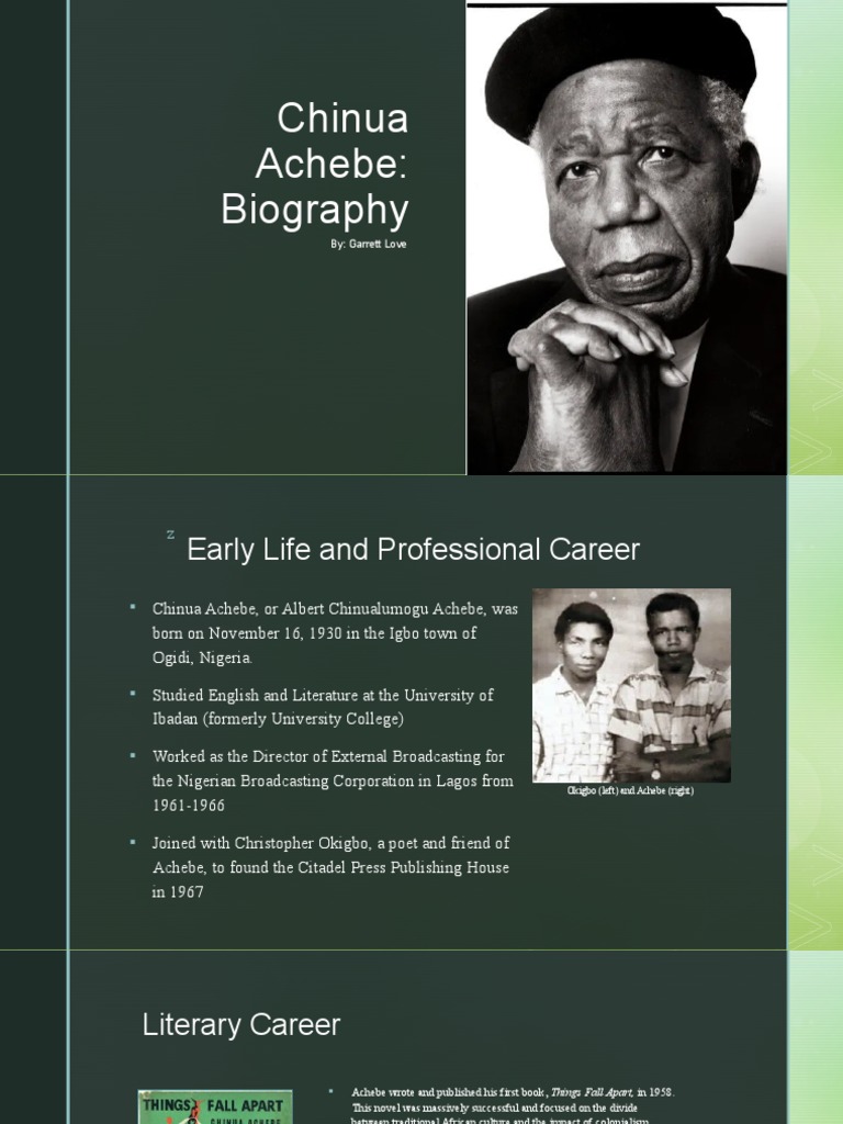 Achebe Biography Presentation | PDF | Poetry | Books