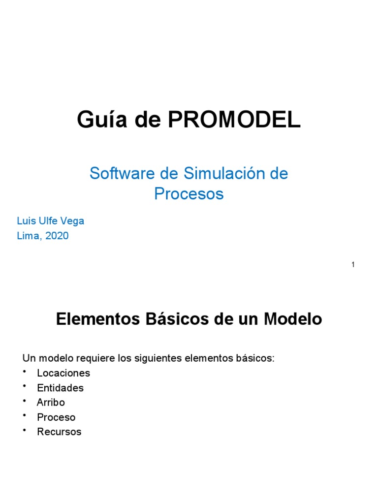 Guia de Promodel Actualizado 2020 | PDF | Ciencias de la Computación ...