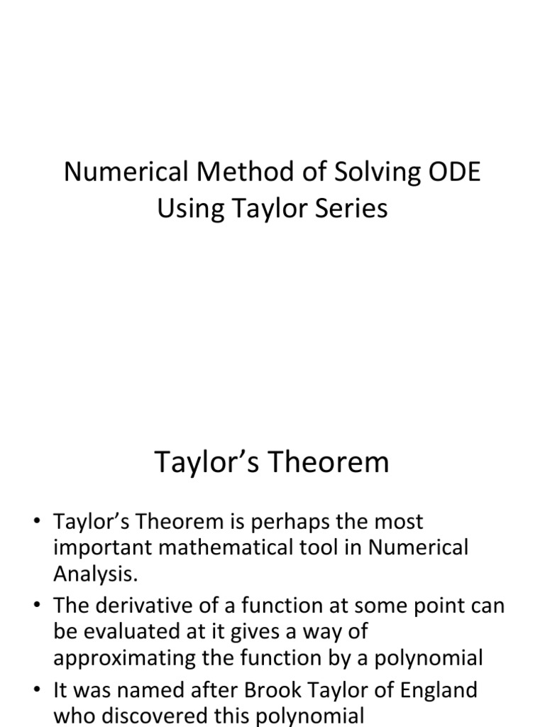 Taylor Series | PDF