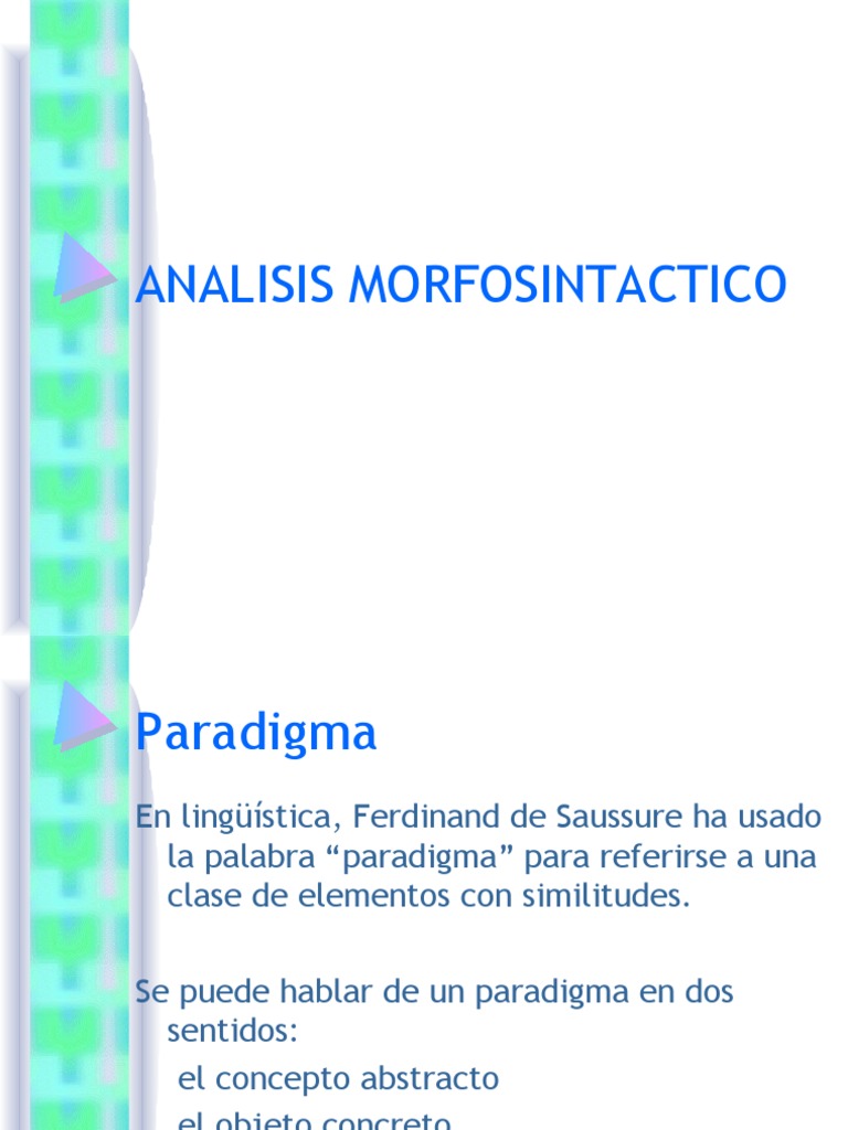 15 Analisis Morfosintactico | PDF | Sintaxis | Palabra