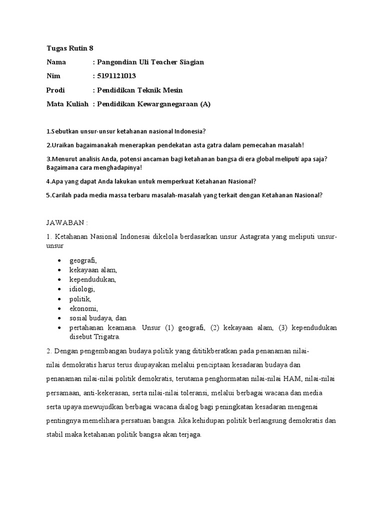 Tugas Rutin 8 Kewirausahaan Pangondian | PDF