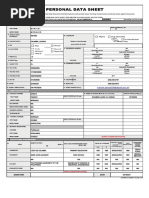 PDS and Work Experience Sheet 2021 | PDF