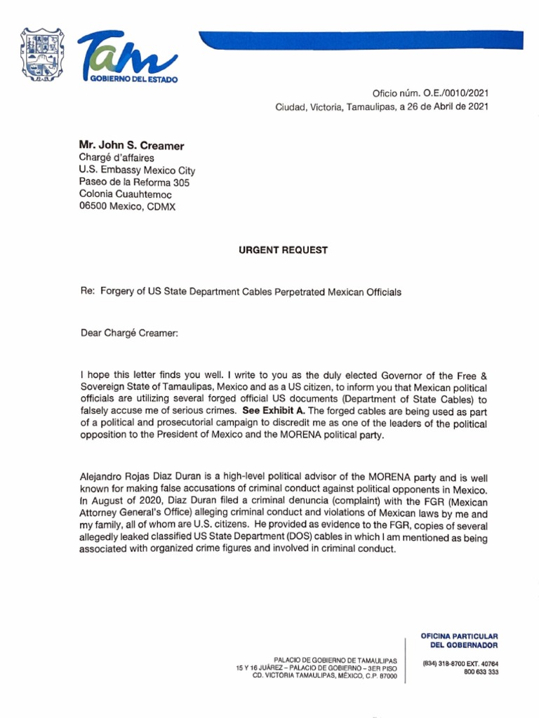 U.S. Embassy Letter | PDF