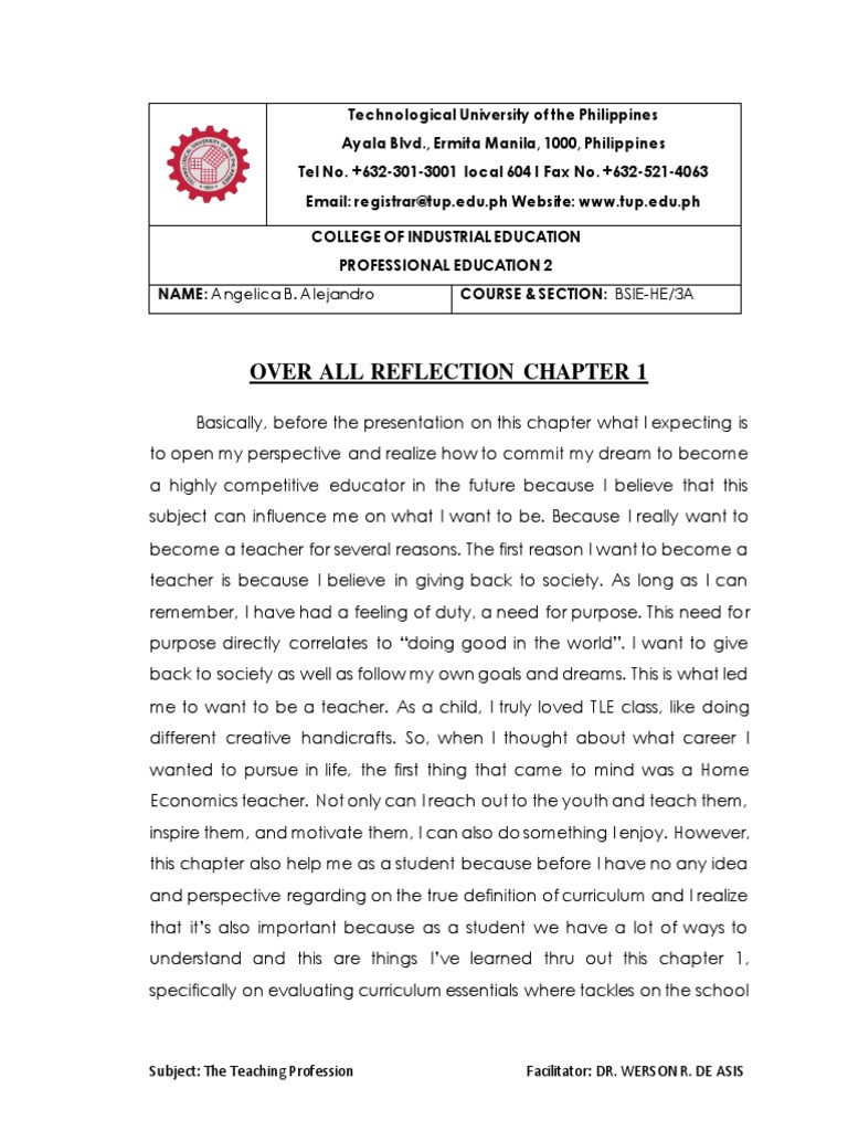 Teacher Reflection on Curriculum Design | PDF | Curriculum | Teachers