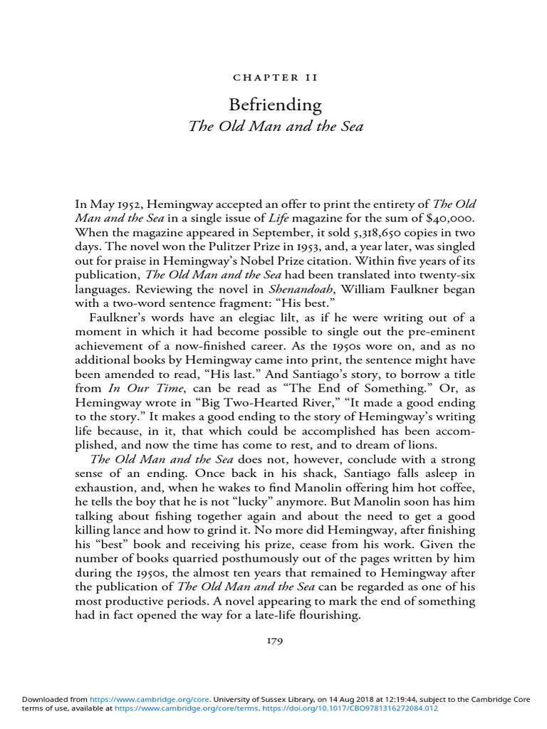 The Old Man and The Sea 2 | PDF | Ernest Hemingway