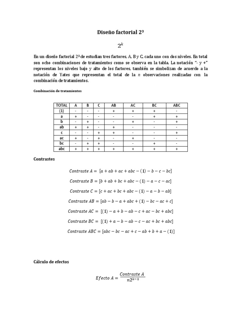 Diseño Factorial 2°3 2021A | PDF | Diseño de experimentos
