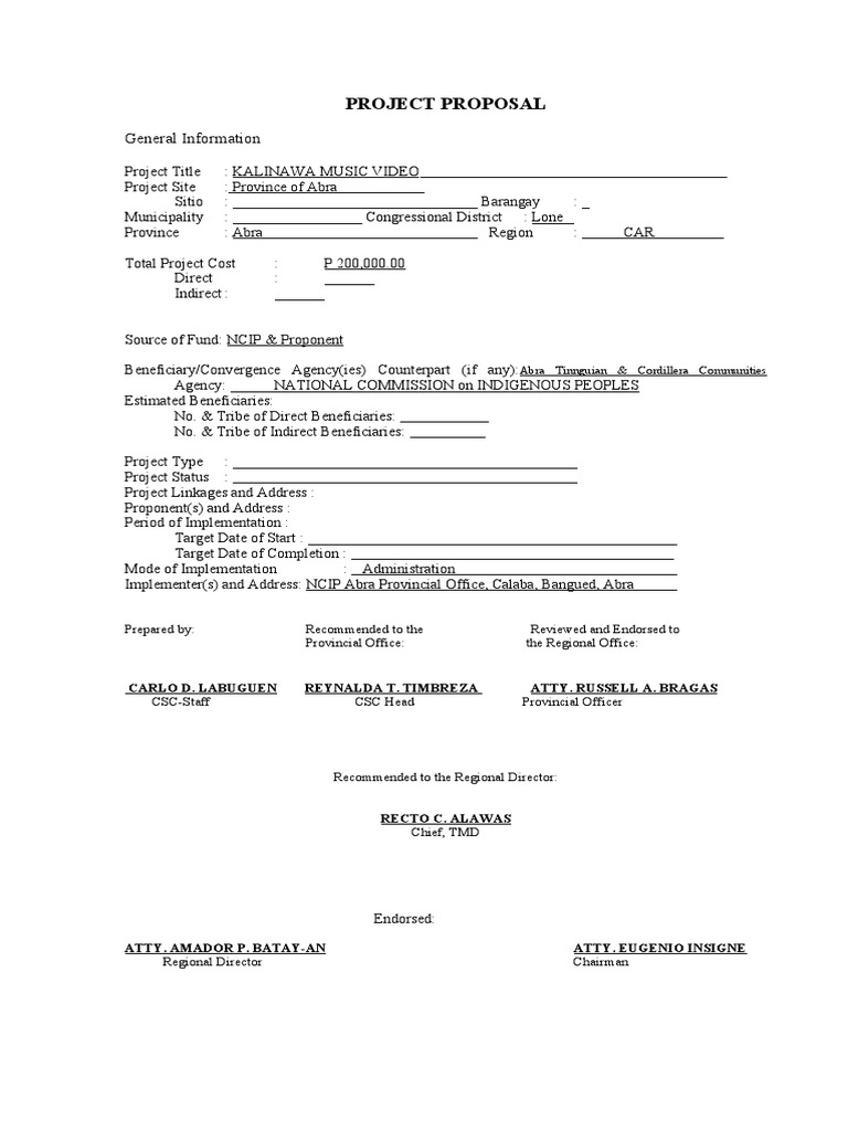 Project Proposal - MUSIC VIDEO | PDF | Musical Instruments ...