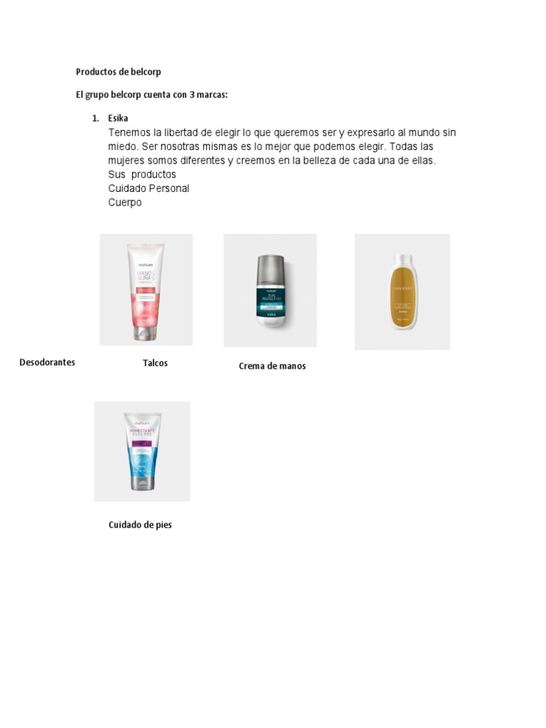 Productos de Belcorp | PDF