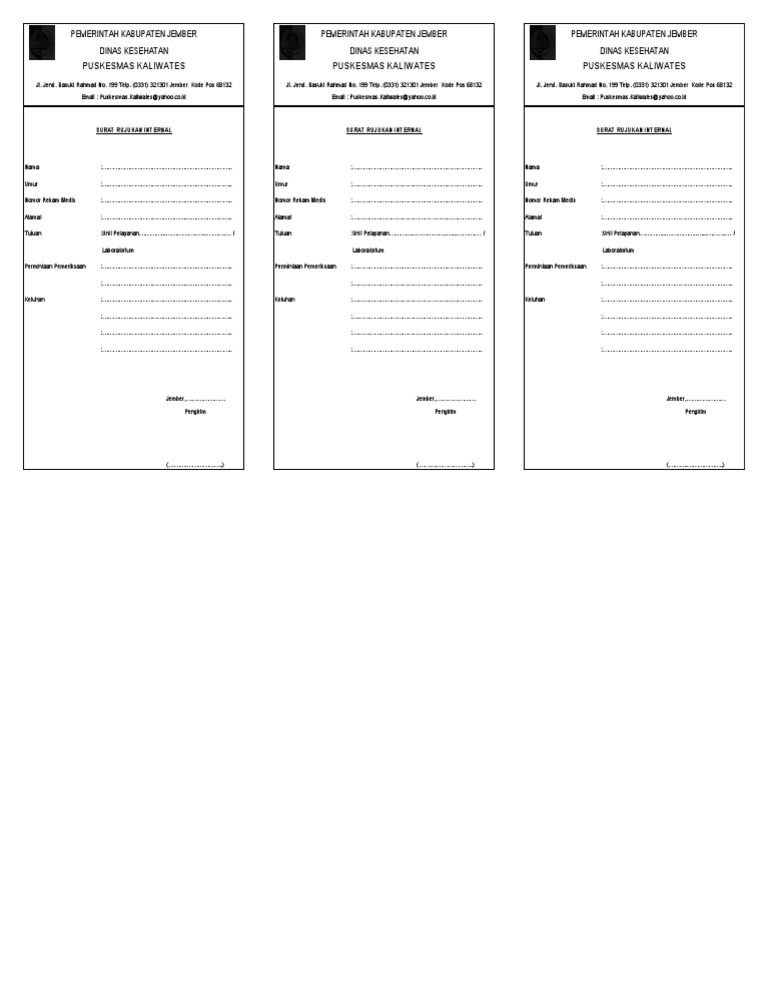 Surat Rujuk Internal | PDF