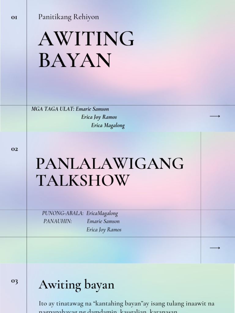 Awiting Bayan | PDF