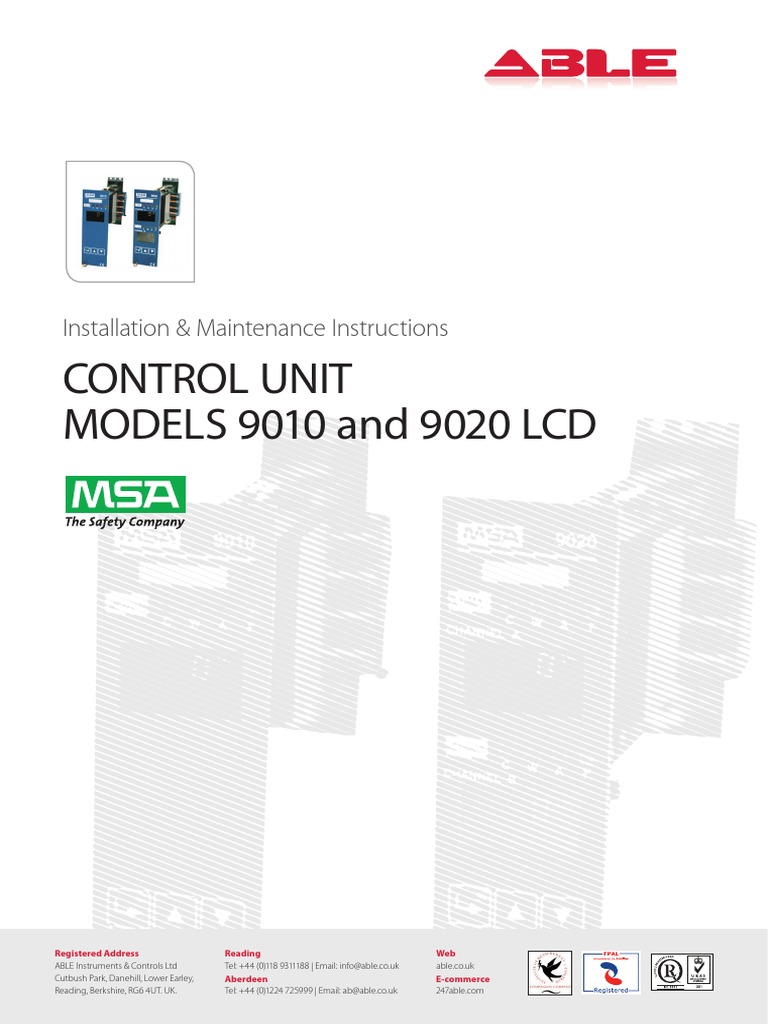 Msa 9010 9020 Controller Manual | PDF | Power Supply | Electromagnetic ...