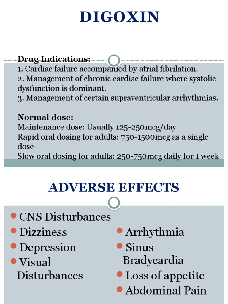 Digoxin Uses and Dosage Guidelines | PDF | Wellness