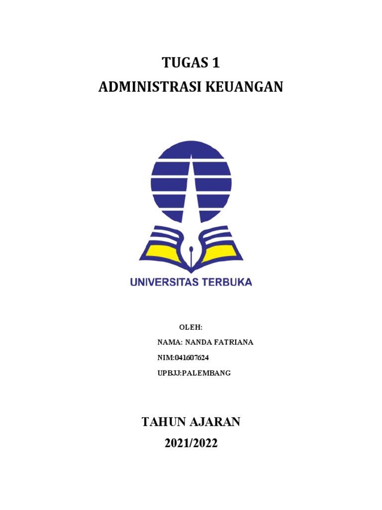 Tugas 1 Adm Keuangan | PDF Tugas 1 Adm Keuangan | PDF