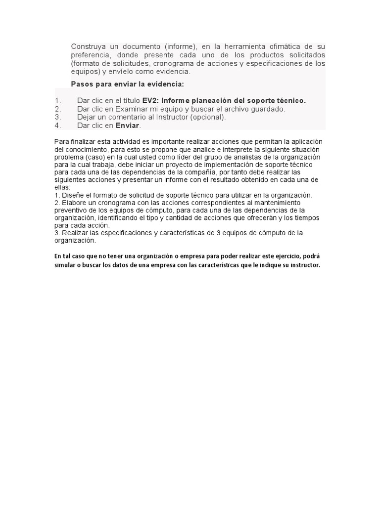Act 2 Procesos de Soporte Técnico para El Mantenimiento de Equipos de Cómputo | PDF