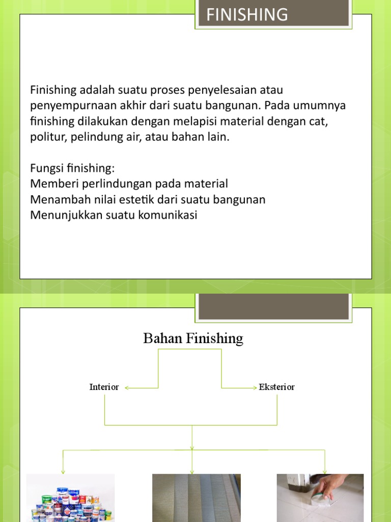 Proses dan Jenis Finishing Bangunan | PDF | Griya & Taman | Seni