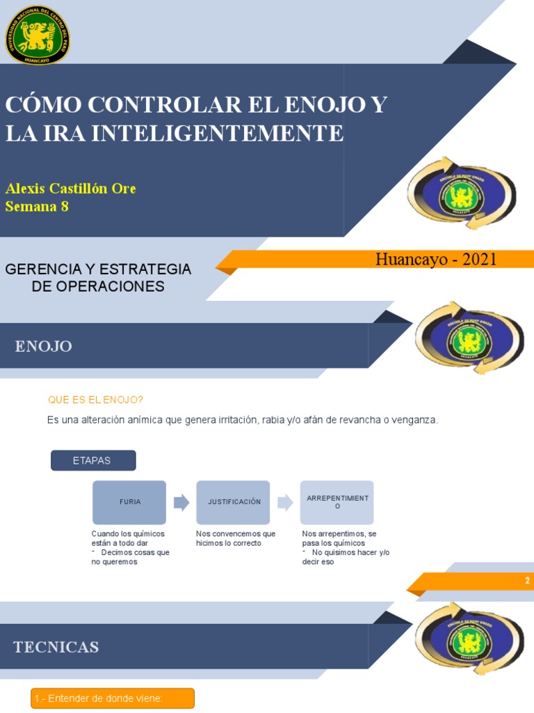 Semana 8 Cómo Controlar El Enojo Y La Ira Inteligentemente Pdf Ira