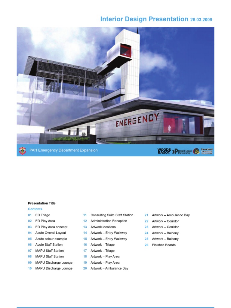 PAH Emergency Department Design Overview | PDF | Emergency Department ...