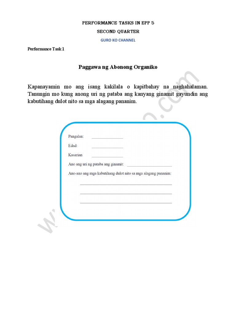 Epp 5 Q2 | PDF