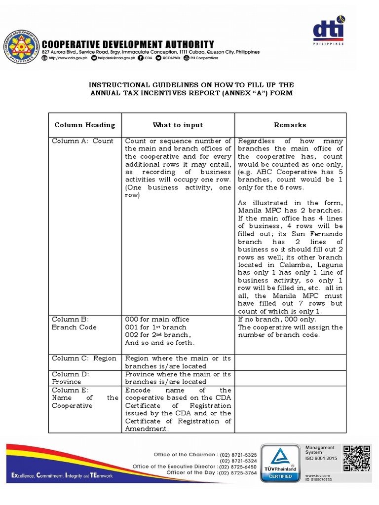 TIMTA Annex A Instructional Guide-Feb. 17, 2021 | PDF | Sales ...