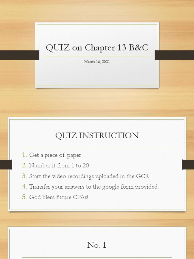 Quiz On Chapter 13B&C | PDF | Tax Deduction | Taxpayer