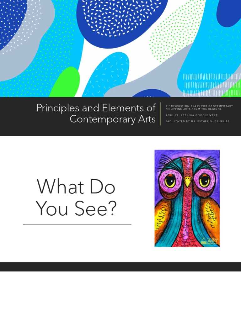 Principles and Elements of Contemporary Arts | PDF | Aesthetics | Paintings