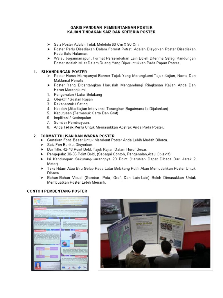 Format Pembentangan Poster KT | PDF