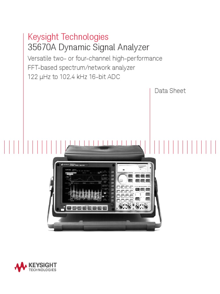 35670A Dynamic Signal Analyzer: Keysight Technologies | PDF | Amplitude ...