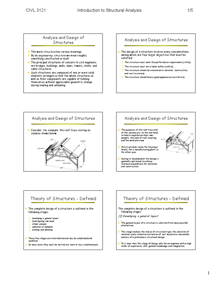 Introduction To Structural Analysis | PDF