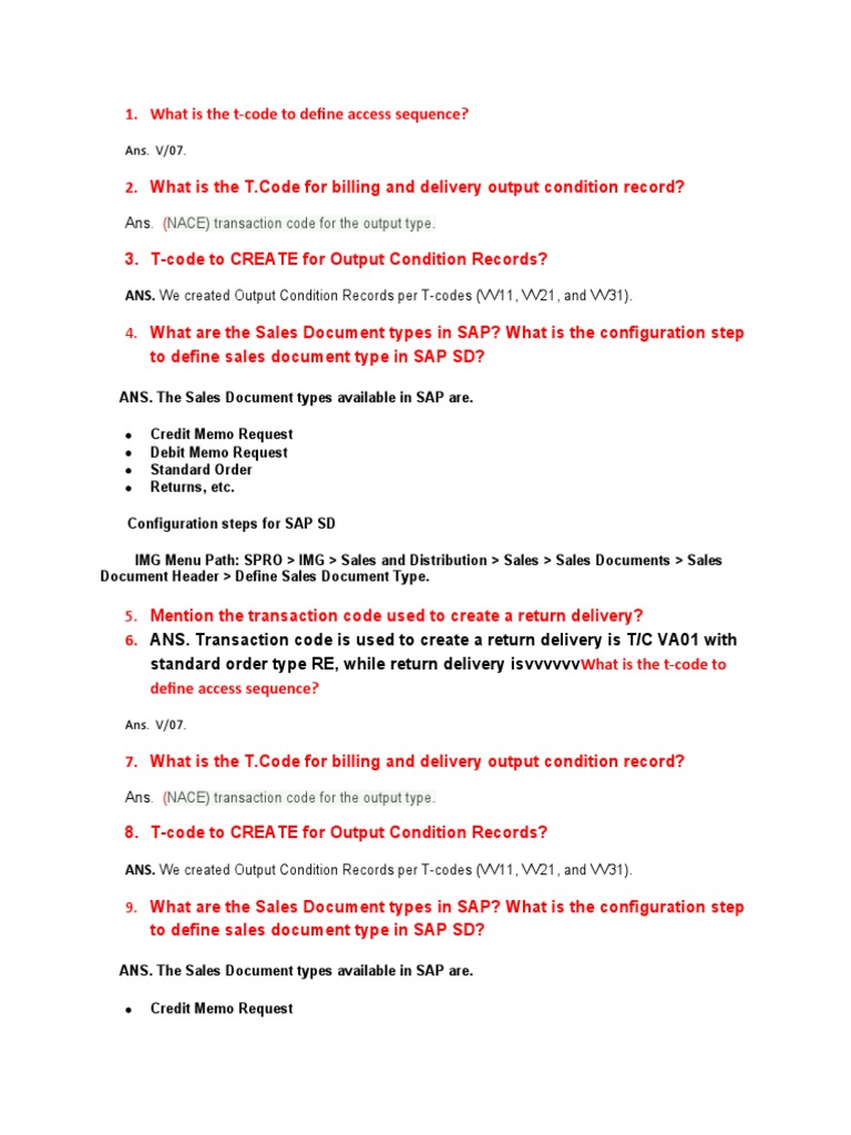 What Are The Sales Document Types in SAP? What Is The Configuration ...