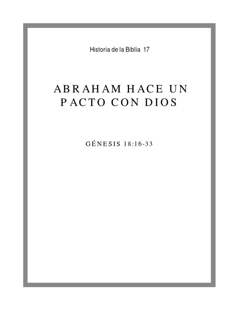 Abraham Hace Un Pacto Con Dios | PDF | Abrahán | Contenido bíblico