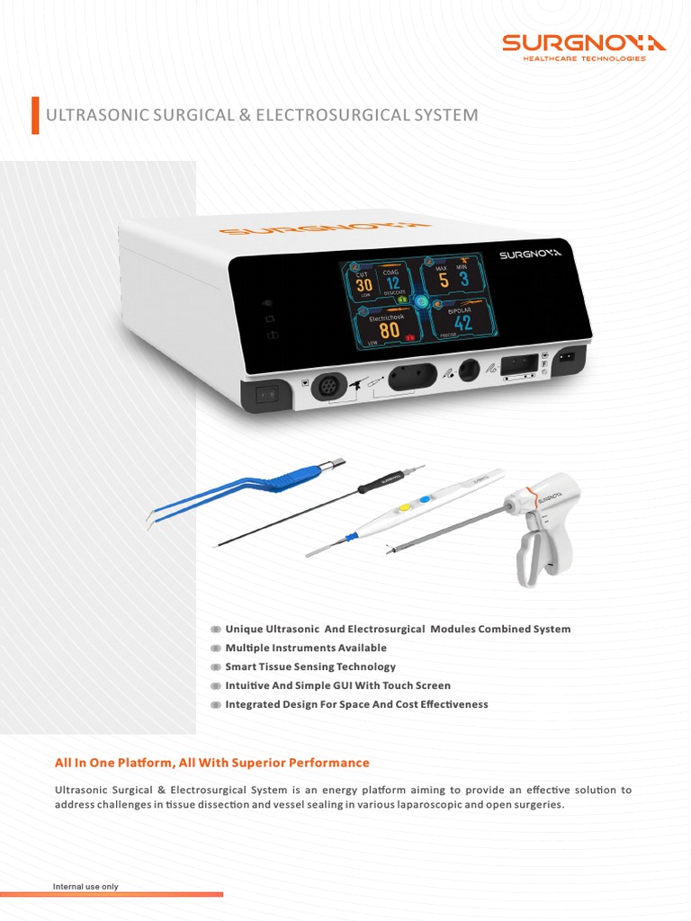 Ultrasonic Surgical & Electrosurgical System: All in One Pla Orm, All ...