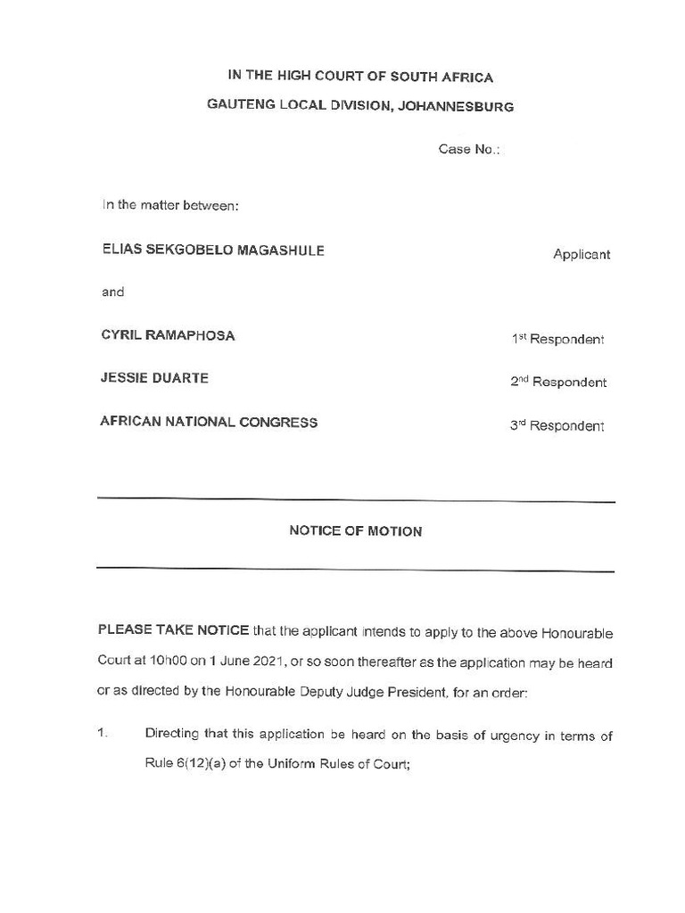 Magashule Step-Aside Rule Unlawful | PDF