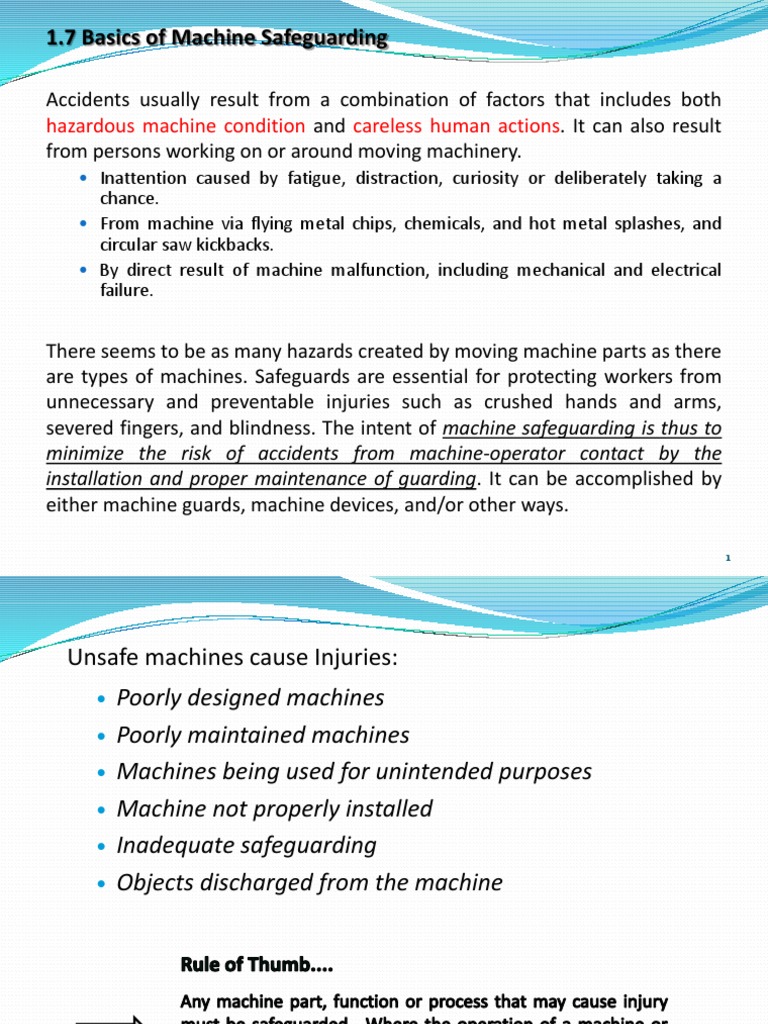 Basics of Machine Safeguarding | PDF | Machines | Equipment
