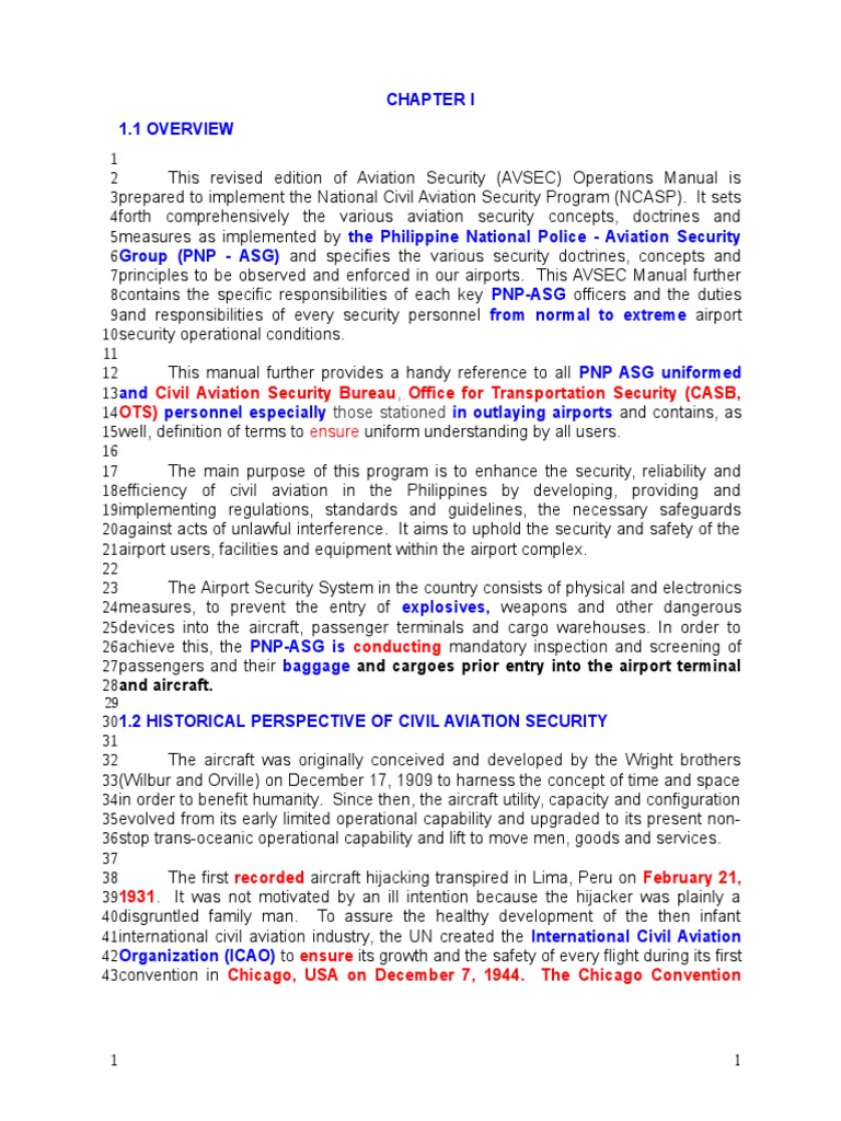 Aviation Security Manual | PDF | Airport Security | Airport