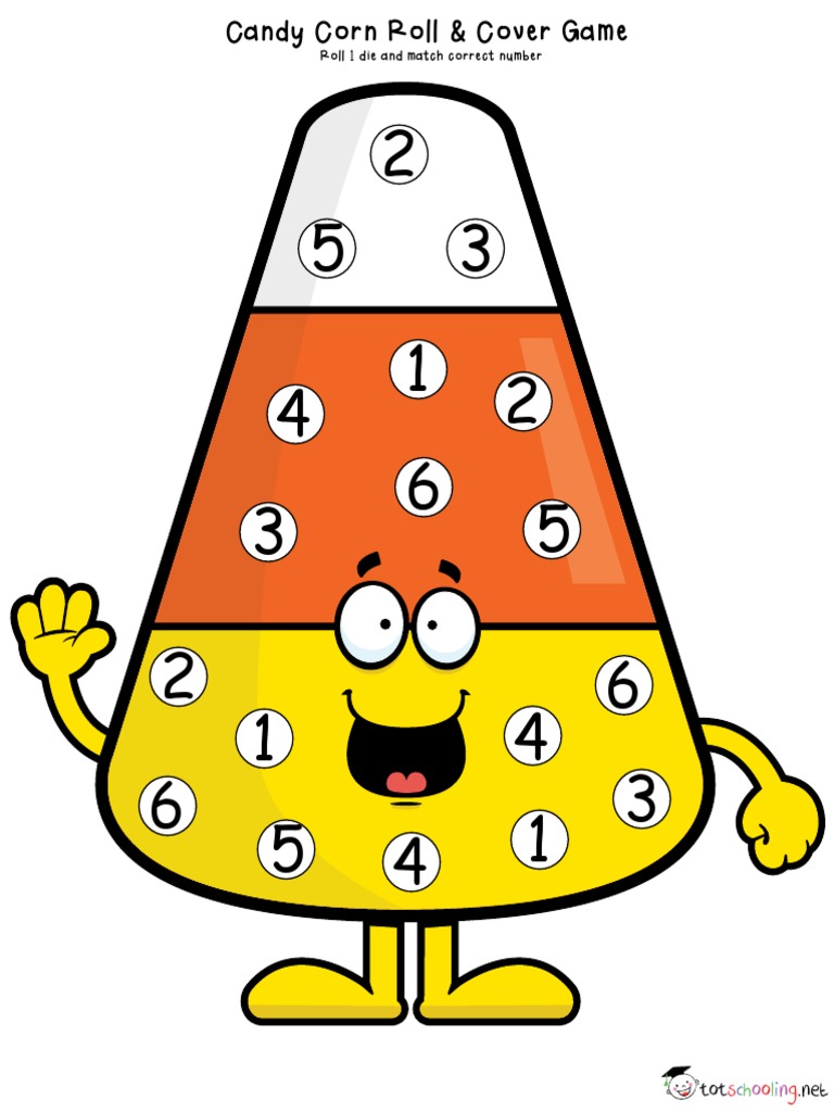 Free - Candy Corn Roll & Cover Game | PDF