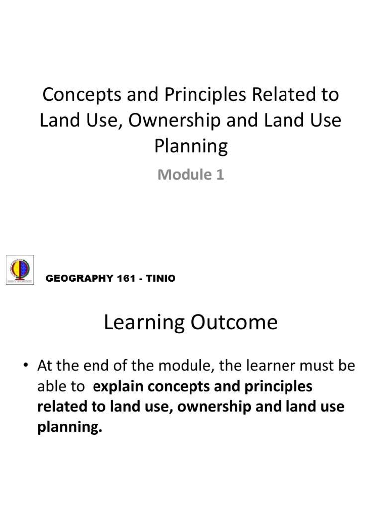 Principles of Land Use Planning | PDF | Ownership | Land Use