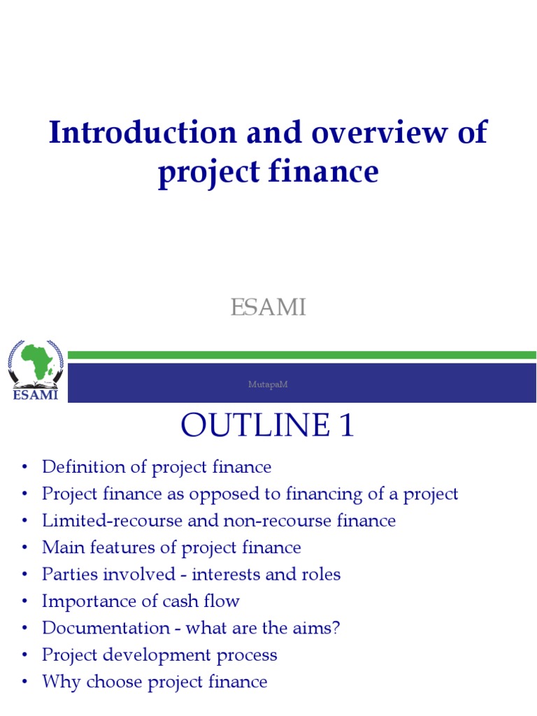 01 Introduction and Overview | PDF | Project Finance | Loans